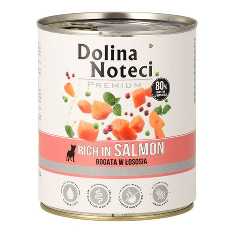 Mokra karma dla psa Dolina Noteci Premium bogata w łososia puszka 800 g EDYCJA LIMITOWANA ...