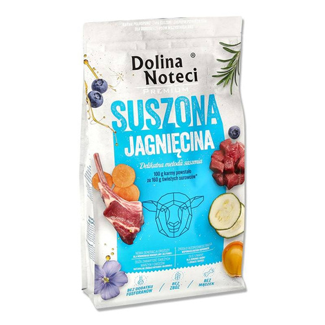 Karma suszona dla psa Dolina Noteci Premium jagnięcina 9 kg - sklep dolina-noteci.pl