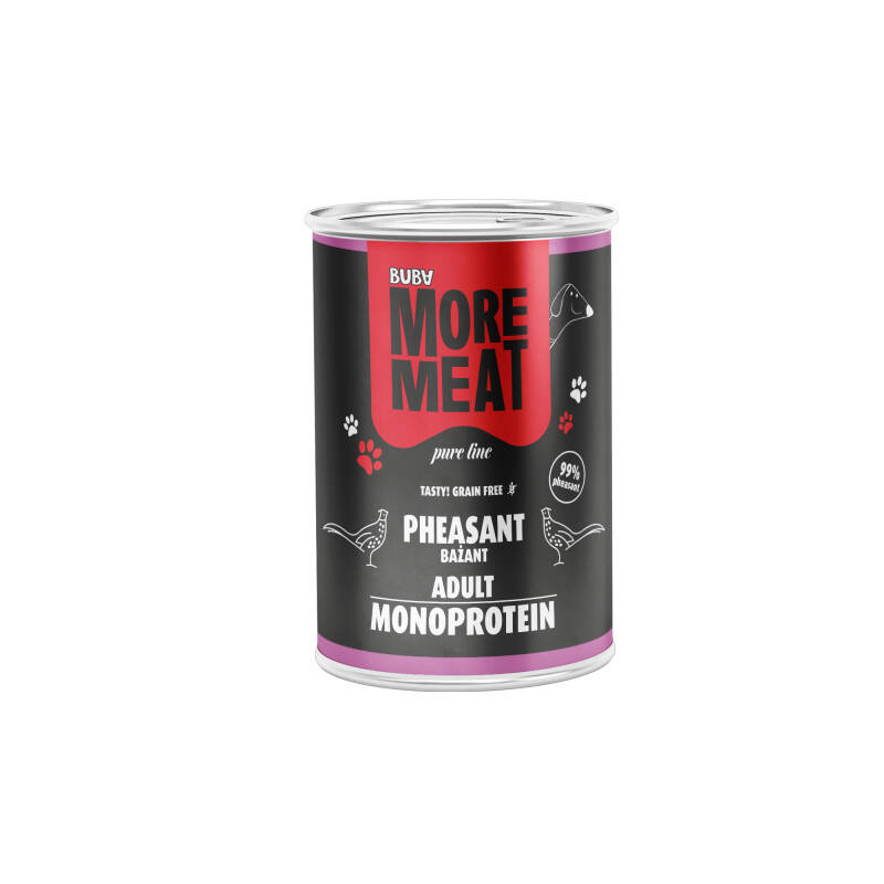 Buba More Meat mono Pure Karma dla psów bażant 400 g - sklep dolina ...
